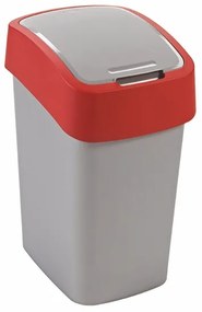 Odpadkový koš s houpacím víkem - CURVER FLIPBIN, 25 l Barva: červená