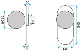 Toolight Nástěnné osvětlení Minimalist APP1756-1W zlaté kartáčované