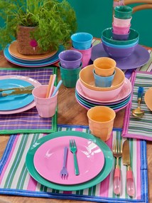 rice Melaminová dezertní vidlička La Joie de Vivre Modrá, růžová barva, fialová barva, modrá barva, zelená barva, oranžová barva, melamin