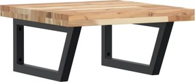 Deska pod umyvadlo nástěnná ocel a masivní akáciové dřevo 3302767