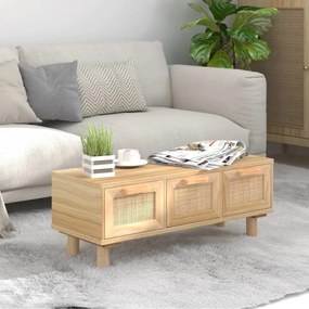 vidaXL Konferenční stolek 80x40x30 cm kompozitní a borové dřevo [345618] Barva: Bílá
