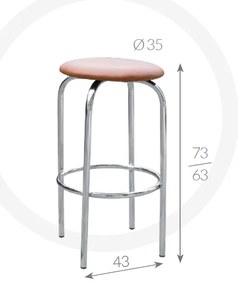 Barová židle Eryk Metpol  73/63 x 43 Barva: Bílá