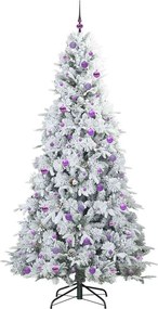 Umělý Skládací Vánoční Strom s stojanem Bílá 240 cm PE a PVC 3397516