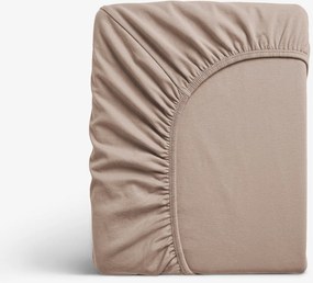 Goldea jersey elastické prostěradlo - hnědé 90 x 200 cm