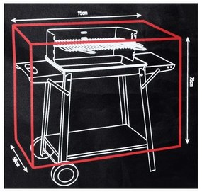 PROGARDEN Ochranný obal na gril M 95 x 50 x 75 cm KO-FC4630240