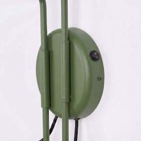 Sollux Lighting Nástěnné svítidlo NOX 2 olivově zelené s vypínačem