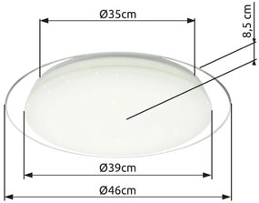 Globo 41310-30 - LED Stmívatelné stropní svítidlo OPTIMA LED/30W/230V + DO