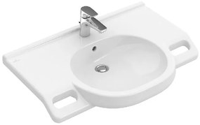 Villeroy & Boch ViCare - Umyvadlo Vita 800x550 mm, s přepadem, otvor pro baterii, CeramicPlus, alpská bílá 412080R1