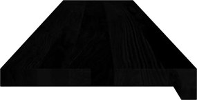 Nášlapy na schody 8 ks hnědo-černé 120x25x2 cm masivní dub 3283030