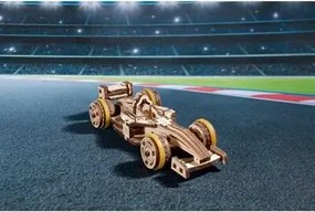 Ugears 3D dřevěné mechanické puzzle Compact Racer / 90 dílků / Obtížno