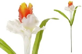 Autronic Iris, barva bílo-oranžová, umělá květina. KU4177-OR