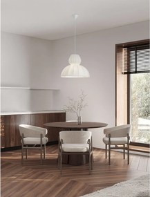Matně bílé látkové závěsné svítidlo ø 50 cm Delina – Nova Luce