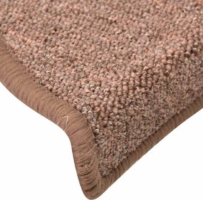Schodové rohože 30 ks 56 x 17 x 3 cm hnědé půlkulaté 3365744