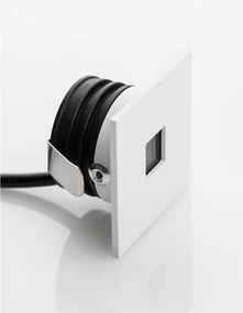 NV 9045514 Venkovní zapuštěné svítidlo do zdi PASSAGGIO bílý hliník LED 1W 3000K 3V IP54 délka kabelu 1.80m použijte driver 9020170 - NOVA LUCE