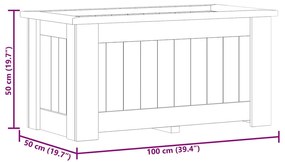 vidaXL Marketos Vyvýšený záhon 100 x 50 x 50 cm impregnovaná borovice