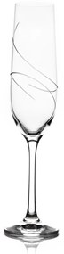 Crystalex - Bohemia Crystal Sklenice na šampaňské Viola Dual 190 ml. 6 ks