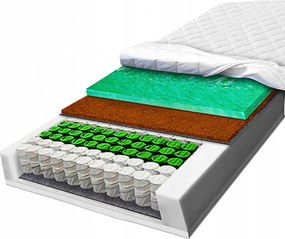 Matrace taštičková pružina 140x200 kokosová vysoce pružná 20 cm H3