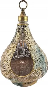 Lampa Marocco Zlatá H34 FI21 CM Boho Ažurová