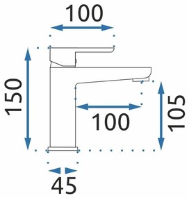 Rea Orix - nízká umyvadlová baterie, chromová, REA-B7777