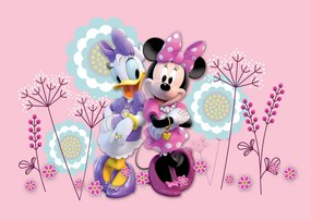 Dětská vliesová fototapeta na zed' Minnie a Daisy Květiny, Disney | 155 x 110 cm | DFTDNM 5267