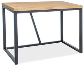 Černý psací stůl s deskou v dekoru dub SILVIO 110X60X75