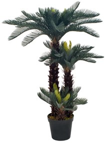 Umělá rostlina cykas japonský s květináčem zelená 125 cm 280186