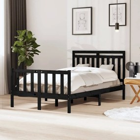 Rám postele černý masivní dřevo 120 x 190 cm Small Double,  3100693 HangarStore.cz