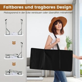 Costway Manikúrní stůl skládací s elektrickým sběračem prachu mramorový vzhled