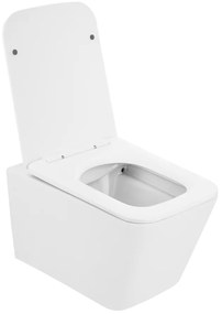 Gamma Mut-302, závěsná WC mísa Tornado/Rimless 520x355x360 mm + SLIM toaletní sedátko, bílá lesklá, GMA-MUT-302