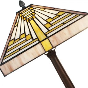 Pyramidová stolní lampa Tiffany – 31x31x48 cm