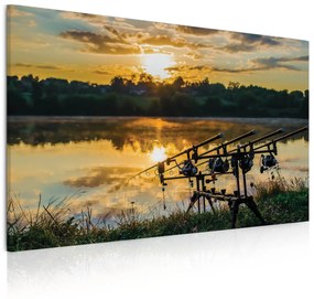Malvis ® Obraz Pruty při západu slunce ROZMĚR (šířka x výška): třídílný obdélník 90x60 cm