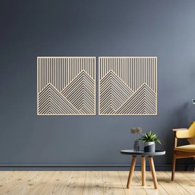 Dvoudílný obraz hor | Minimalistická dekorace | SENTOP PR0481