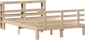 Rám postele s čelem 120 x 200 cm masivní borové dřevo 3306110