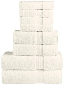 8dílná sada ručníků Premium SOLUND krémová 600 g/m² 137550