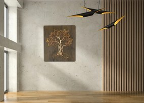 Li-Go "Olivovník" světelný obraz  230V 70x80cm provedení povrchu: dub světlý