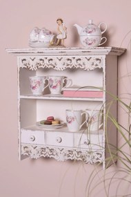 Porcelánový hrnek s květy - Ø 12*9*10 cm