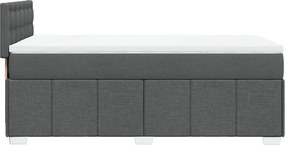 Box spring postel s matrací tmavě šedá 80 x 200 cm textil 3289210