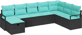 Set pohovek 8 ks Černá polyratan 3359235