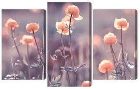 Vícedílný obraz Jarní 3D Květiny Nedostatek Nedostatek Přírodní plátno 60x40