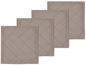 Södahl Kuchyňské ubrousky Tiles Damask Taupe (sada 4 ks)