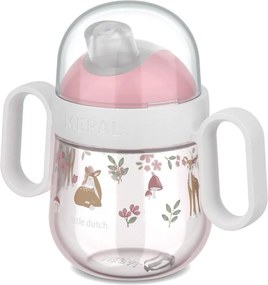 Světle růžový plastový dětský hrnek 200 ml Fairy Garden – Mepal
