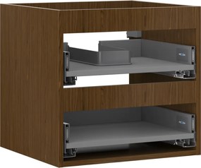 Mexen Box-A, závěsná skříňka 50 cm, 2 zásuvky, ořech, 91AX0-0500-470-2-86