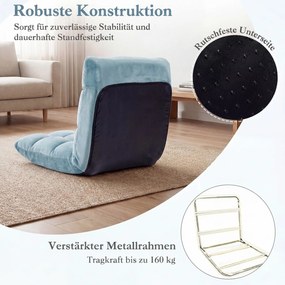 Costway Skládací židle stojací židle s nastavitelným opěradlem a pěnou s vysokou
