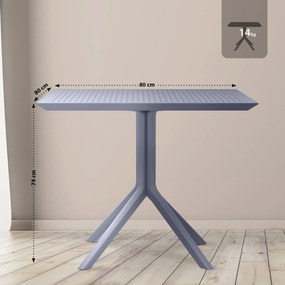 Stůl Sky 80 cm – tmavě šedá