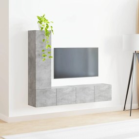 Sestava TV skříněk 3 ks Betonově šedá Kompozitní dřevo 3408991