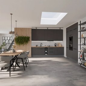 ARIA pi | horní skříňka 60 NAGU-36 1F výklopná | 60 cm | HLUBOKÁ | ANTI FINGERPRINT povrch | antracit/šedá grafit