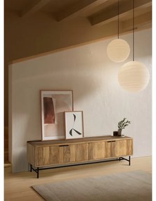 TV stolek z mangového dřeva v přírodní barvě 190x50x40 cm Mundra – MOME