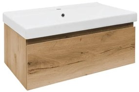 Koupelnová skříňka s umyvadlem SAT B-Way 79x30x45 cm dub BWAY80OAKU1