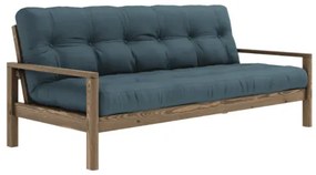 sofa KNOB by Karup - 95*205 cm carob (hnědá) + futon petrol blue 757