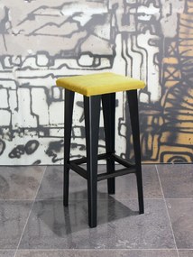 Barová židle čalouněná A31, černá VYBERTE BARVU ČALOUNĚNÍ:: Spirit 105, ZVOLTE VÝŠKU ŽIDLE:: 75 cm